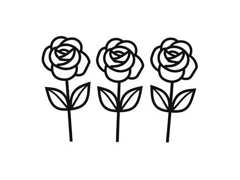 Charming Roses Illustration Coloring Page