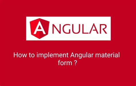 How To Implement Angular Material Form In Angular 14 Edupala
