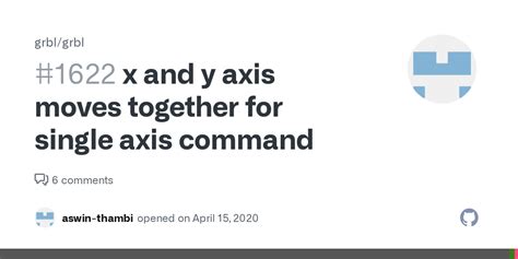 X And Y Axis Moves Together For Single Axis Command · Issue 1622 · Grbl Grbl · Github