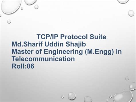 Tcp Ip Protocol Suite Model Transmission Control Protocol Ppt