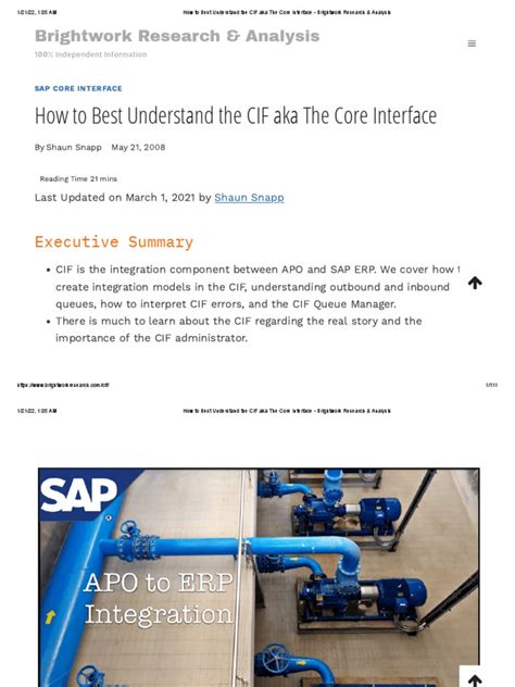 How To Best Understand The Cif Aka The Core Interface Brightwork Research And Analysis Pdf