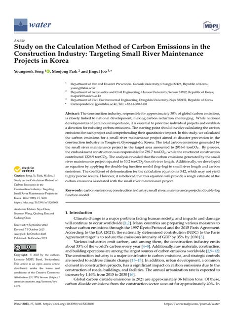 Calculation Method Of Carbon Emissions In The Construction Industry