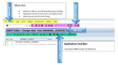 Gui Status And Gui Title Dialog Program Sap Abap