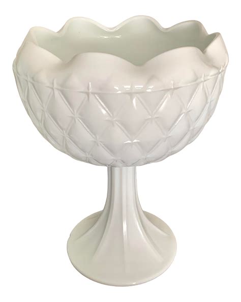 Vintage Milk Glass Footed Bowl Chairish