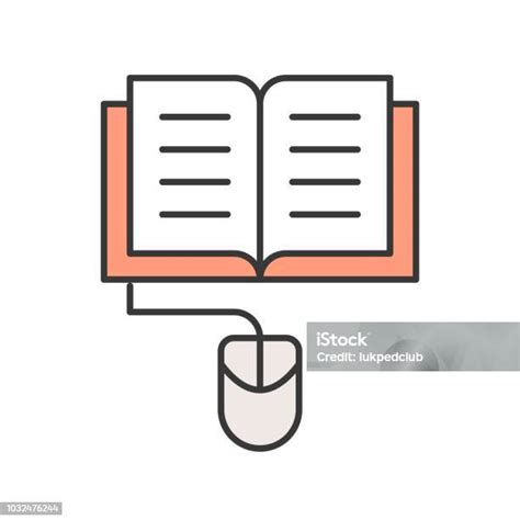 전자도 서 및 마우스 온라인 교육 편집 가능한 뇌졸중 개요 아이콘 0명에 대한 스톡 벡터 아트 및 기타 이미지 0명 교육