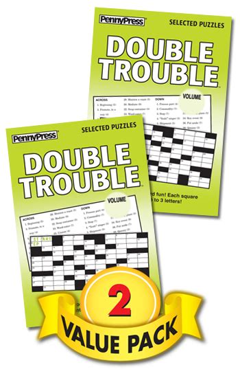 double trouble value pack 2 penny dell puzzles