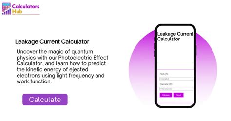 Leakage Current Calculator Measure Electrical Safety Efficiently