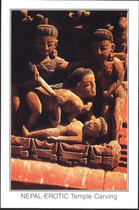 Nepal Nepal Sex Temple Sculpture Postcard