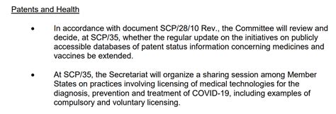 scp 34 wipo patent committee charts a course for the examination of