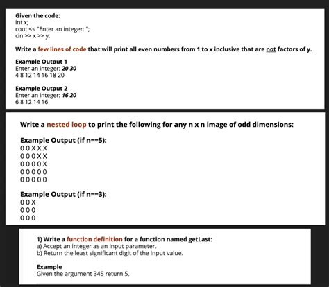 Solved Given The Code Int X Cout