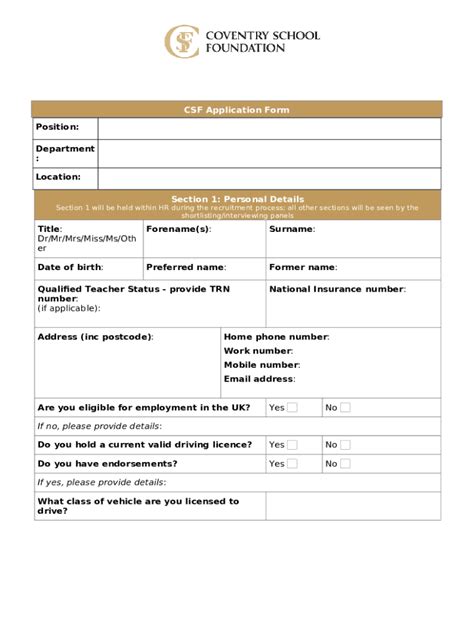 Csf Application Current Kinghenrys Co Doc Template Pdffiller