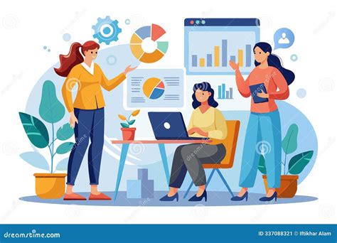 Three Women Engage In Data Analysis Presentation Discussing Insights