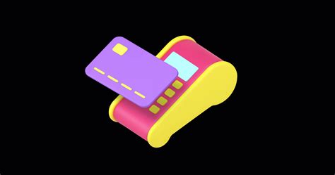 Credit Card Pos Terminal Machine Contactless Payment E Money Banking Transaction 3d Icon