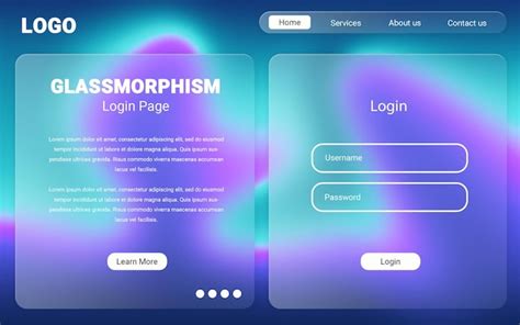 Premium Psd Glassmorphism Landing Page Design