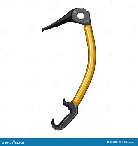 Active Piolet Ice Tool Cartoon Vector Illustration Stock Vector Illustration Of Logo