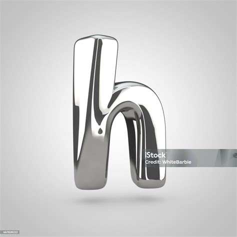 흰색 배경에 고립은 편지 H 소문자 0명에 대한 스톡 벡터 아트 및 기타 이미지 0명 3차원 형태 금속 Istock