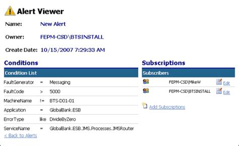 Alert Viewer Page Biztalk Server Microsoft Learn