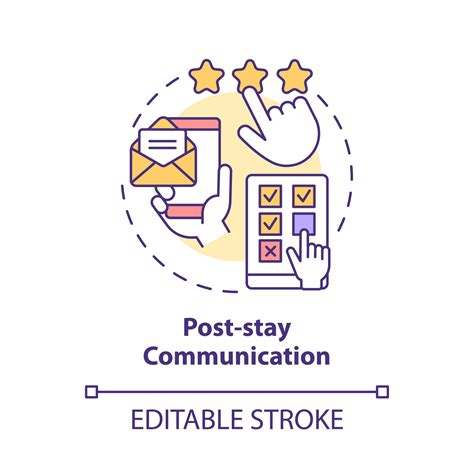 Post Stay Communication Concept Icon Contact Customer Touchless System Abstract Idea Thin Line