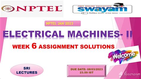 🔥week 6🔥💥 Electrical Machines Ii Assignment Solution💥 Youtube