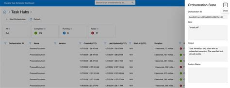 使用 Azure Functions 長期工作排程器儀錶板進行偵錯和管理協調流程 （預覽） Microsoft Learn