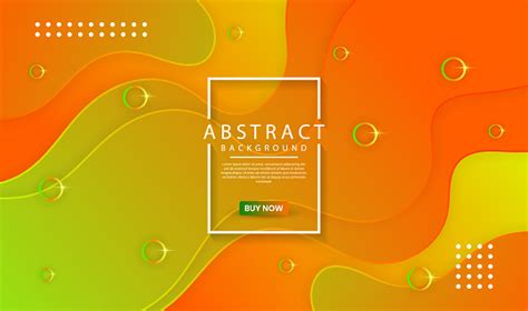 3d 주황색 기하학적 추상 배경은 파도 장식이 있는 밝은 공간에 레이어를 겹칩니다 그래픽 디자인 요소 배너 전단지 카드 브로셔