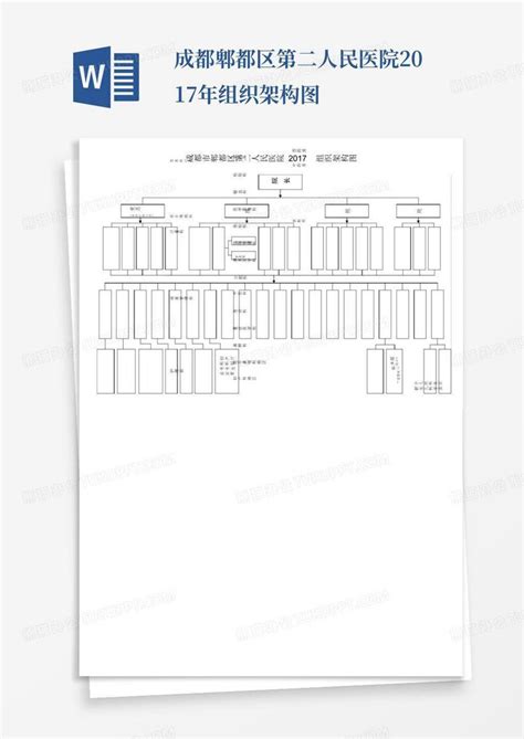 成都郫都区第二人民医院2017年组织架构图 Word模板下载 编号qmmjrpne 熊猫办公