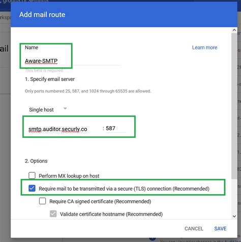 How To Install Aware For Gmail Via TLS Support