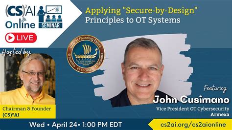 Applying Secure By Design Principles To Ot Systems Cs2ai