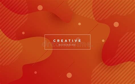 Minimal Orange Abstract Geometric Fluid Dynamic Shape Composition Wavy Background Stock