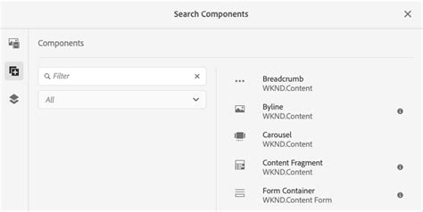Page Editor Side Panel Adobe Experience Manager