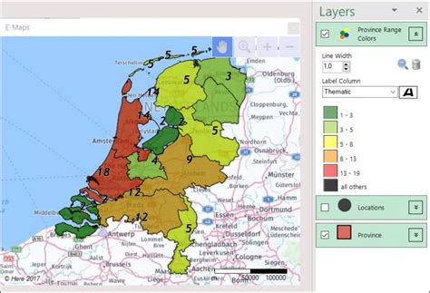 Thematic Shading How To Create Thematic Shading Excel E Maps Tutorial
