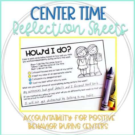 Student Accountability Reflection Sheets For Positive Behavior During