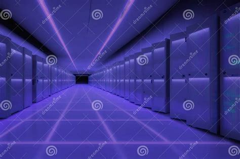 Server Racks In Computer Network Security Server Room Data Center Generative Ai Stock