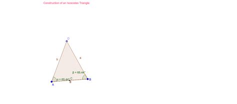 Construction Of An Isosceles Triangle Geogebra