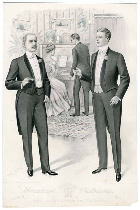 1902 1903 Plate 030 Vintage Clothing Men Mens Fashion Illustration