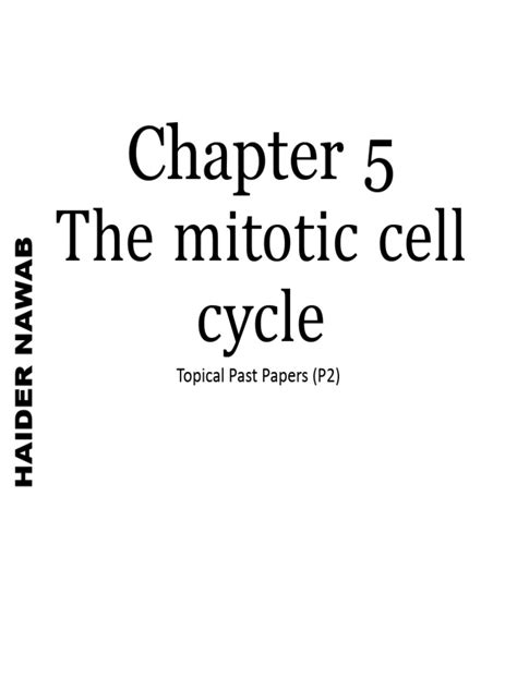 Mitotic Cell Cycle P2 Download Free Pdf Mitosis Systems Biology