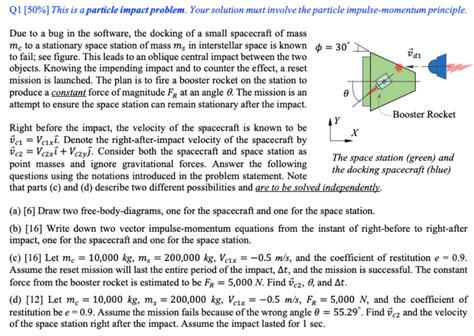 Solved Q1 50 This Is A Particle Impact Problem Your