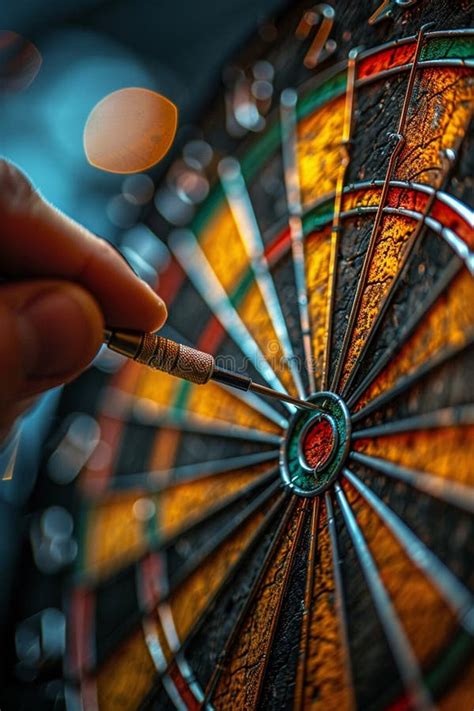 Close Up Of A Hand Throwing A Dart Stock Image Image Of Throw Impact