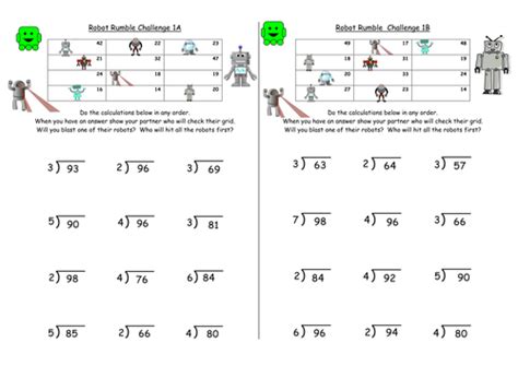 Ks2 Y4 Y5 Written Formal Short Division Differentiated Worksheets
