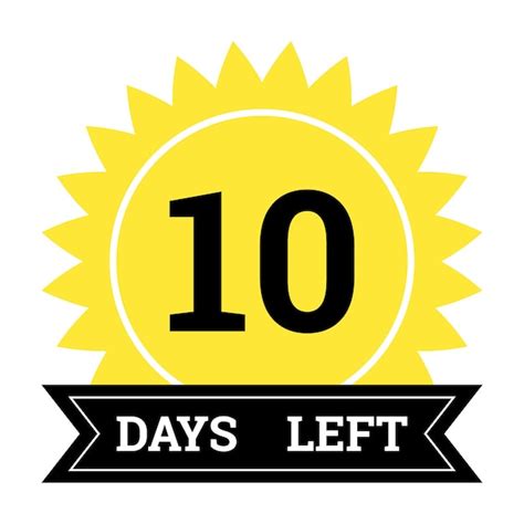 Premium Vector Countdown Of Days Number 10 Of Days Left To Go Promotional Banner Price Offer