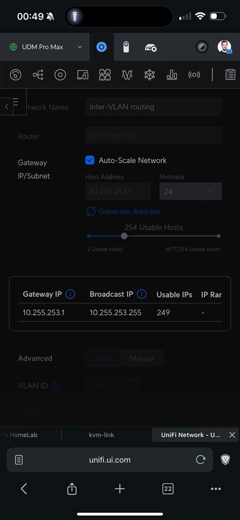 Inter Vlan Routing Vlan Auto Generated R Unifi