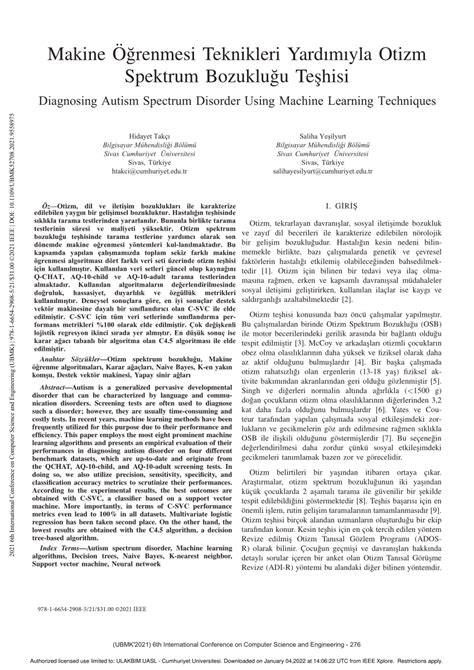 Pdf Diagnosing Autism Spectrum Disorder Using Machine Learning Techniques