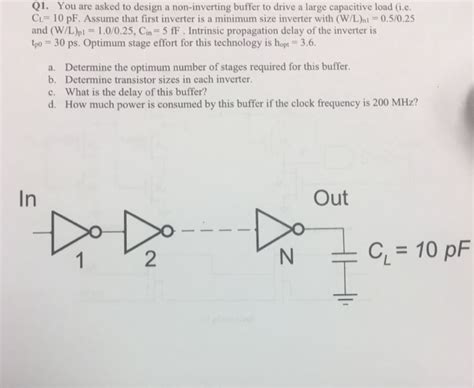 q1 you are asked to design a non inverting buffer