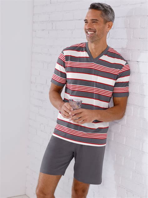 Shorty In Anthrazit Ecru Geringelt Witt