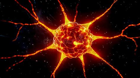 Glowing Neural Network Inside Human Brain Representing Artificial