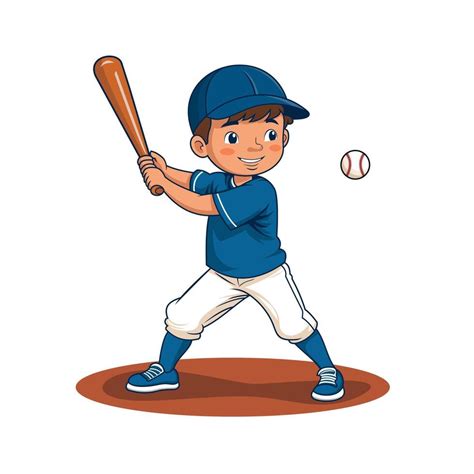 Boy Playing Baseball Illustration 56521960 Vector Art At Vecteezy