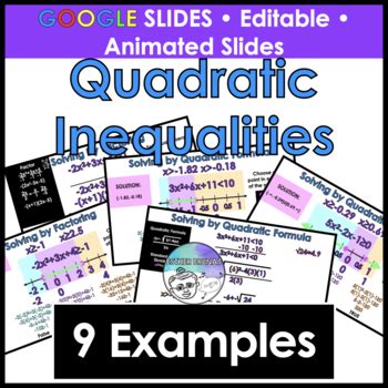 Quadratic Inequalities Lesson Google Slides By Good Math By Esther Brunat
