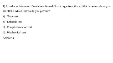 Complementation Test Ppt