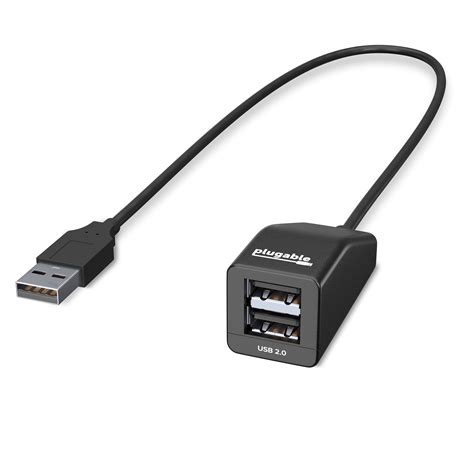 Plugable In USB Splitter With Dual USB Ports Compatible With Windows Linux MacOS