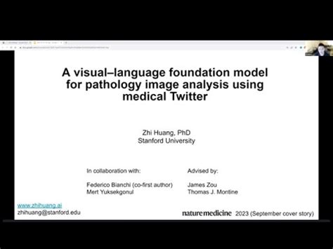 A Visuallanguage Foundation Model For Pathology Using Medical Twitter Zhi Huang